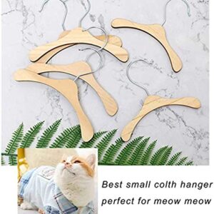 5 Pack Kids Hangers Baby Hanger Wooden ,8.6 INCH Pet Clothes Hangers for for Dog Cat Baby Toddler Kids Little Hangers for Doll Dress Clothes Gown Outfit Holders Accessories (L)