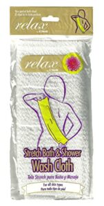 relax exfoliating wash cloth - 6pk (white)