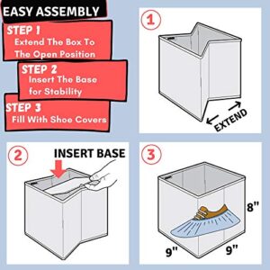 RE GOODS Shoe Cover Box | Disposable Shoe Bootie Holder For Realtor Listings and Open Houses, Please Remove Your Shoes Sign, Real Estate Agent Supplies