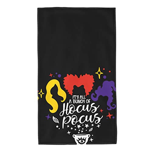 SUPLUCHOM Hand Towel Sanderson Sisters Halloween Hocus Pocus for Bathroom Kitchen Microfiber Fingertip Bath Towels 16 x 27.5 Inch Soft Decorative Home Hotel Gym Laundry Room