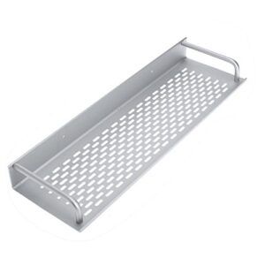 dophee 40cm single tier mesh rectangle bath/kitchen rack aluminum bathroom shelf space storage for kitchen bathroom