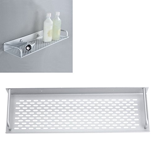 dophee 40cm Single Tier Mesh Rectangle Bath/Kitchen Rack Aluminum Bathroom Shelf Space Storage for Kitchen Bathroom