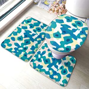 ZLDXDP 3pcs Bathroom Carpet Toilet U Type Bath Mats Set Non Slip Pad