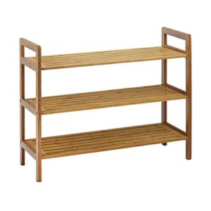 oceanstar 3-tier bamboo shoe rack, natural