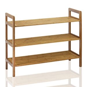 Oceanstar 3-Tier Bamboo Shoe Rack, Natural