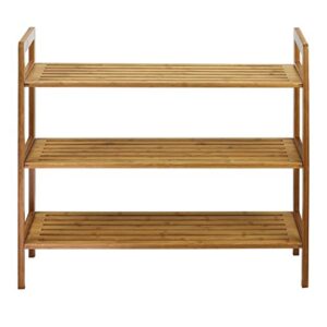 Oceanstar 3-Tier Bamboo Shoe Rack, Natural