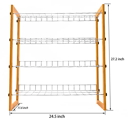 VIAV 4-Tier Shoe Rack Storage Organizer,Shoe Shelf, Shoe Storage Organizer for Closet Bedroom Entryway