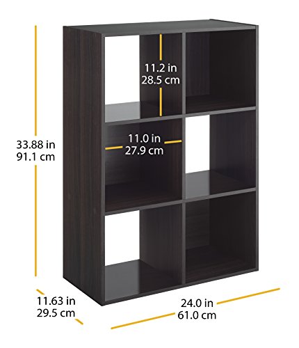 Whitmor 6 Cube Organizer, Espresso