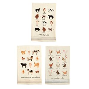 Mud Pie Not Farm Animal Towel, 26" x 16 1/2"