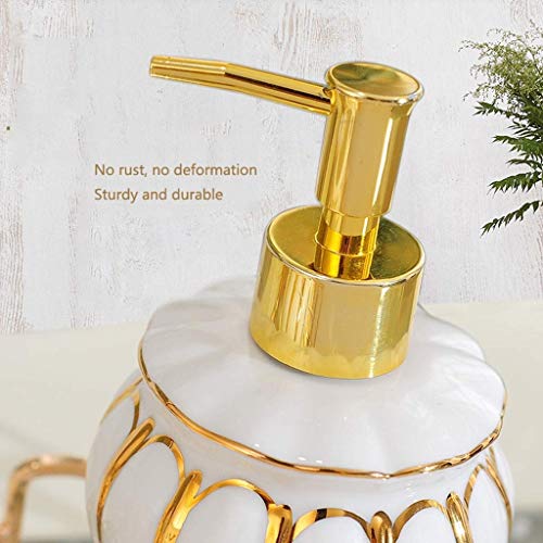 TFIIEXFL Ceramic Wash Set-Bathroom Accessories Set - Toothbrush Holder, Soap Dish, Soap/Lotion Dispenser, Tumbler