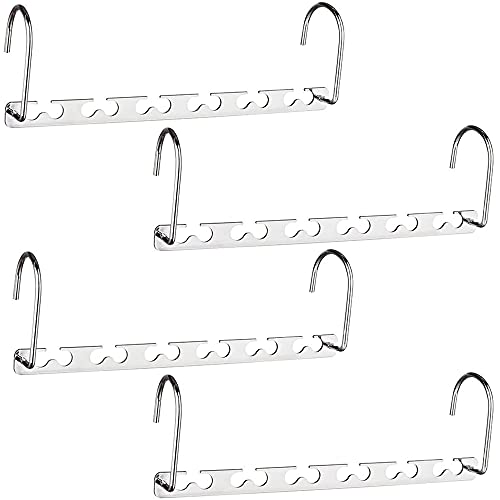 LuxuryFuel Magic Hangers Space Saving Hangers for Clothes Hangers Space Saving Wardrobe Clothing Hanger Oragnizer Closet Space Saver Hangers(4 Pack)