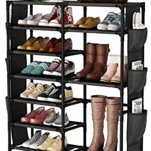 Tribesigns 7 Tiers Shoe Rack 24-30 Pairs Shoe Storage Organizer Non-woven Shoe Shelf Boots Organizer