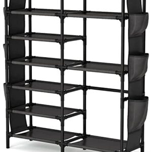 Tribesigns 7 Tiers Shoe Rack 24-30 Pairs Shoe Storage Organizer Non-woven Shoe Shelf Boots Organizer