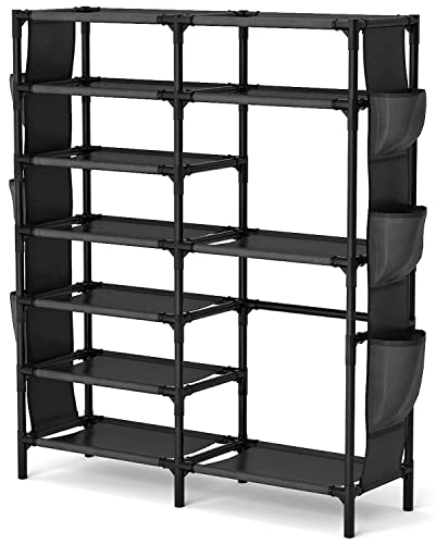 Tribesigns 7 Tiers Shoe Rack 24-30 Pairs Shoe Storage Organizer Non-woven Shoe Shelf Boots Organizer