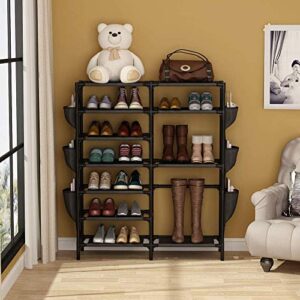 Tribesigns 7 Tiers Shoe Rack 24-30 Pairs Shoe Storage Organizer Non-woven Shoe Shelf Boots Organizer