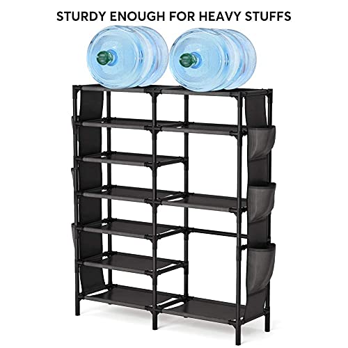 Tribesigns 7 Tiers Shoe Rack 24-30 Pairs Shoe Storage Organizer Non-woven Shoe Shelf Boots Organizer