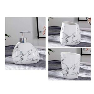 TFIIEXFL Shell Ceramic Bathroom Accessories Set of,Gargle Cups Toothbrush Holders Soap Dishes Soap Dispenser