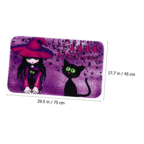 Zerodeko 3pcs Toilet Seat Three Piece Set Toilet Floor Mat Shower Curtain Set Toilet Cover Seat Toilet Floor Mat Set Toliet Cover Toilet Seat Cover Purple Halloween Polyester (Polyester