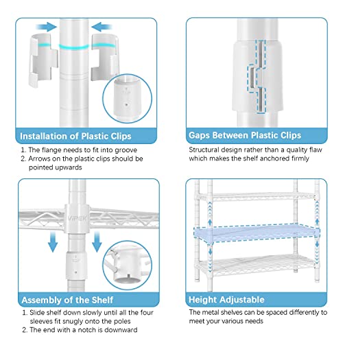 VIPEK V5 Portable Closet Wardrobe Heavy Duty Clothes Rack Freestanding Metal Clothing Rack, White