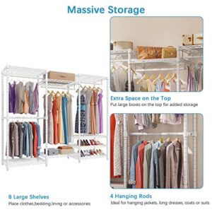 VIPEK V5 Portable Closet Wardrobe Heavy Duty Clothes Rack Freestanding Metal Clothing Rack, White