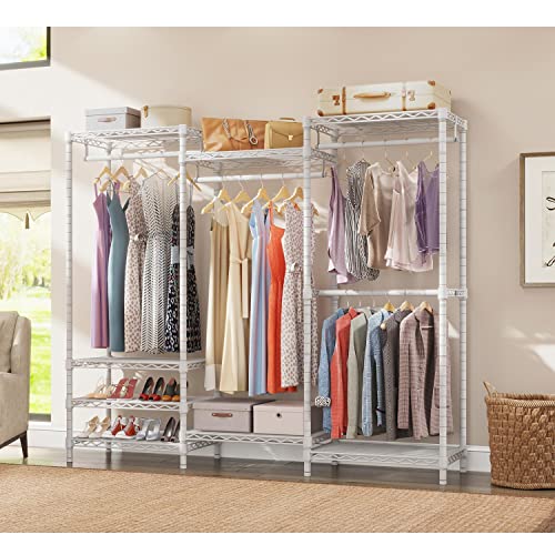 VIPEK V5 Portable Closet Wardrobe Heavy Duty Clothes Rack Freestanding Metal Clothing Rack, White