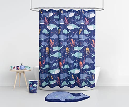 Allure Home Creation Whales 4-Piece Resin Bath Accessory Set