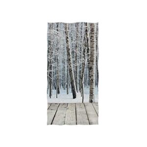 auskid birch trees hand towel ultra soft bathroom towel for face gym spa