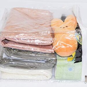 Clear Vinyl Zippered Storage Bags 9 x 11 x 7 Inch 10-Pack