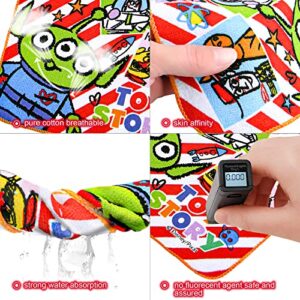 PSMILE 5PCS 20 X 20cm Colorful Cotton Towel Toy Story Series Cartoon Face Cloth Towel