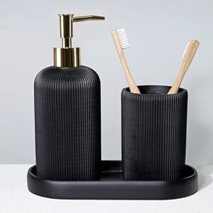 Rising 5 Pieces Bathroom Set in Black