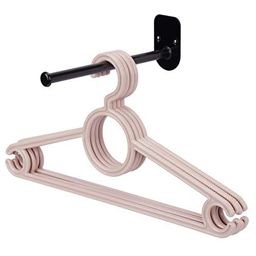 XINYUWIN Single Section Stainless Steel Clothes Hanger Storage Rack Organizer Wall Mount Adhesive OR Drilling Installation (Length 7.8")