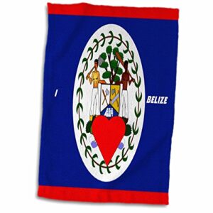 3d rose i love belize twl_51538_1 towel, 15" x 22"