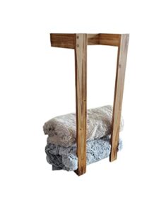 rustic towel rack or blanket rack