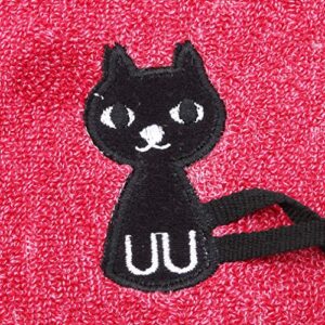 Kshcf Cotton Towel Cat Pattern Luxury Spa Hotel Washcloths Absorbent Cartoon Towels,red