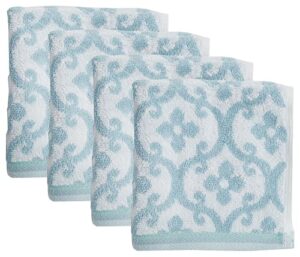 caro home 4 pk sophie washcloth set wash cloth white multi