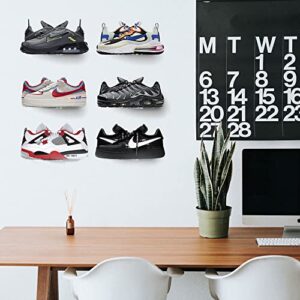 Floating Shoe Shelves for Closet Wall Set of 12, Floating Shoe Display Clear Acrylic Sneaker Shelves to Show Top Shoes and Sneaker Collection, Includes Shelves Shoe Organizers with Cross Screws