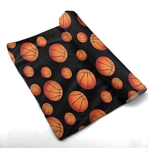 Basketball Hand Towels Microfiber Washcloth Facial Cleansing Face Cloths Super Absorbent Quick Dry Soft Durable Towel for Spa Hair Bath 12x27.5in