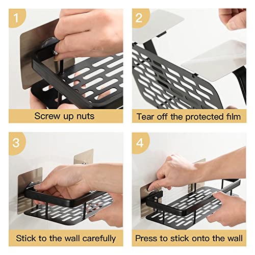 ITrixgan Bathroom Organizer Accessory Inside Shower Shelf Wall Caddy Stick On Rack Storage Holders