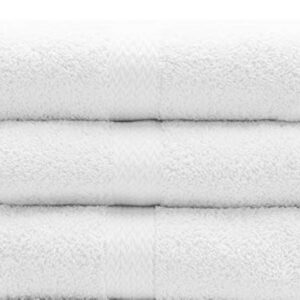 White Washcloths Face Towels for Bath 100% Cotton 13" x 13" (12 Pack)