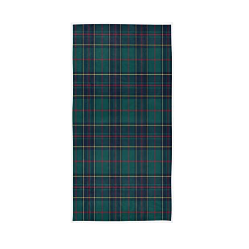 Kigai Red Blue Green Plaid Hand Towels 16x30 in Ultra Soft Highly Absorbent Bath Towel Fingertip Towels & Face Cloths for Kitchen Bathroom Decor