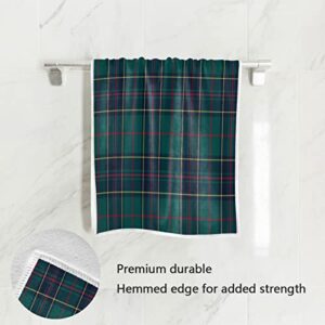 Kigai Red Blue Green Plaid Hand Towels 16x30 in Ultra Soft Highly Absorbent Bath Towel Fingertip Towels & Face Cloths for Kitchen Bathroom Decor