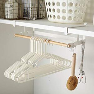 Yamazaki Home Tosca Under-Shelf Hanger Holder closet storage and organization systems, One Size, White