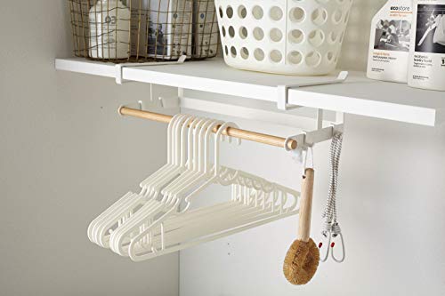 Yamazaki Home Tosca Under-Shelf Hanger Holder closet storage and organization systems, One Size, White