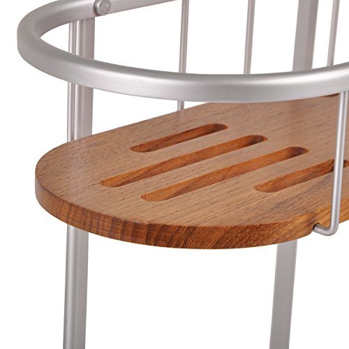 Utopia Alley Tia Rustproof Shower Caddy, Teak, 3 Shelves