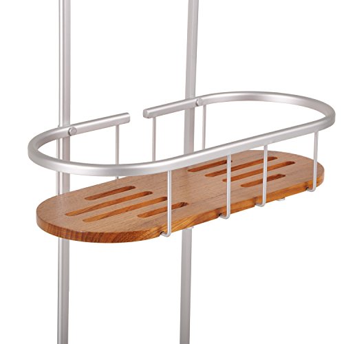 Utopia Alley Tia Rustproof Shower Caddy, Teak, 3 Shelves