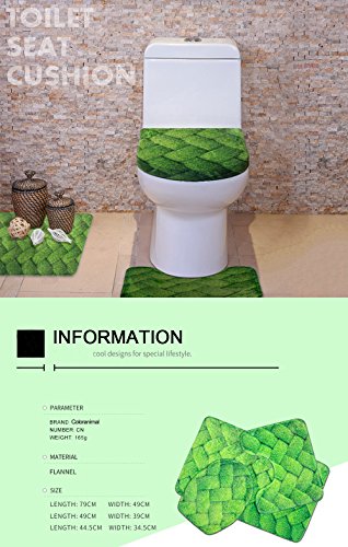 Coloranimal You are My Sunshine Sunflower Design Home Decoration 3 Piece Set U-Shaped Toilet Mat+Area Rug+Toilet Lid Covers