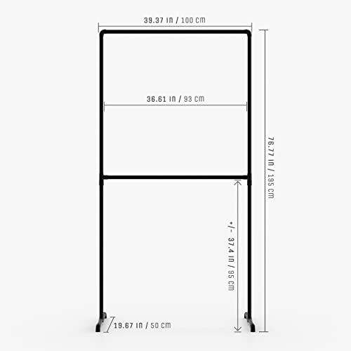 pamo Industrial Design garment rack - LAS- freestanding Coat Rack for Walk-In Wardrobe Wall I Clothes Rack Made of Black Sturdy Pipes freestanding from Water Pipes