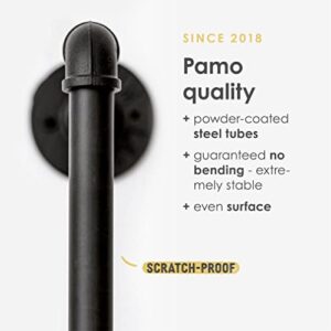 pamo Industrial Design garment rack - LAS- freestanding Coat Rack for Walk-In Wardrobe Wall I Clothes Rack Made of Black Sturdy Pipes freestanding from Water Pipes