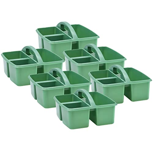 Teacher Created Resources Eucalyptus Green Plastic Storage Caddy, Pack of 6