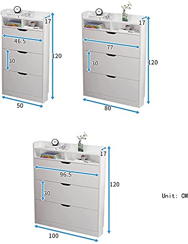 Shoe Bench Shoe Rack Organizer White Wooden Cabinet, Balcony Home Entrance Portable Pull Down Storage Cabinet 3 Tier High Capacity Storage Shoe Cabinet Space Saving